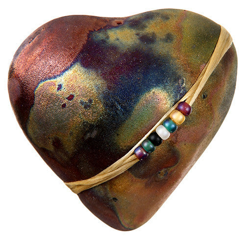 Smooth Sailing Raku Heart innerSpirit Rattle – J. Davis Studio